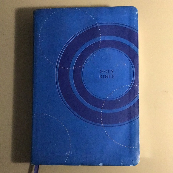 Other | Holy Bible In Blue Cover With Circular Design | Poshmark